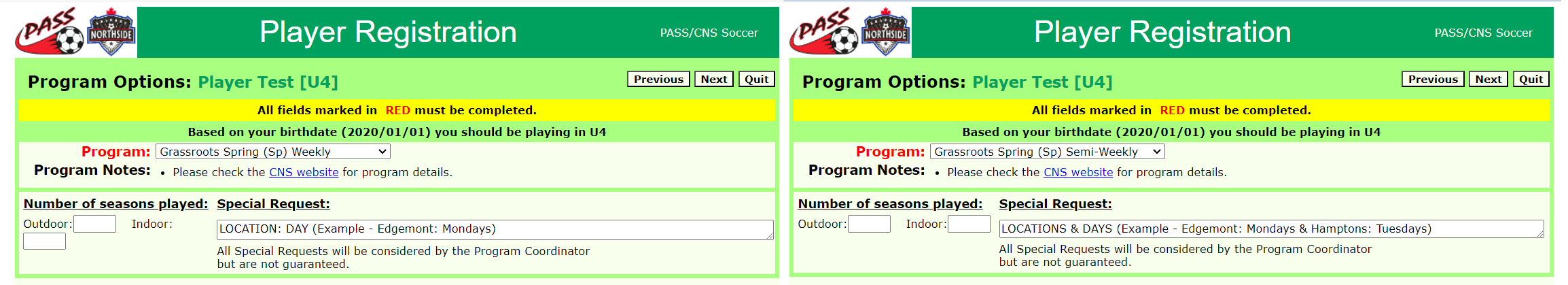Step by Step Grassroots Registration – Calgary Northside Soccer
